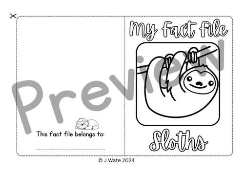Animal Research Project | Animal Habitats | Sloths Fact File Worksheets