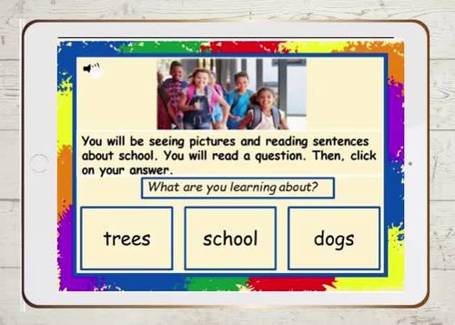 Reading Comprehension Starting School (Boom Cards) by Living and Loving ...
