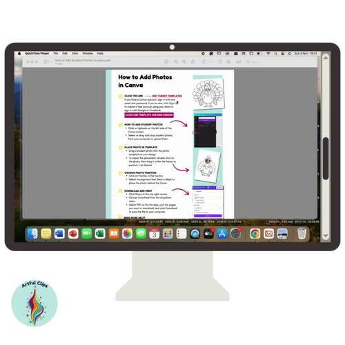 Blank Turkey Template Printable, Body Outline & Coloring Page Set for ...