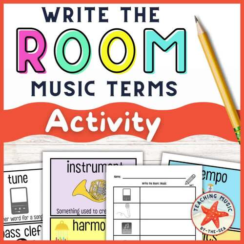 Write the Room Music Terms Activity | Music Vocabulary Back to School ...