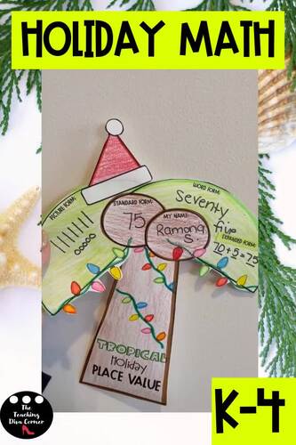 Christmas Math Place Value Craft by The Teaching Diva Corner | TPT