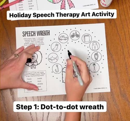 Double Dotting Speech Wreaths A Speech Therapy Art Activity | TpT
