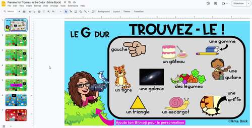 Trouvez-le! - Le G dur - Google Slides™ by Mme Bock | TPT