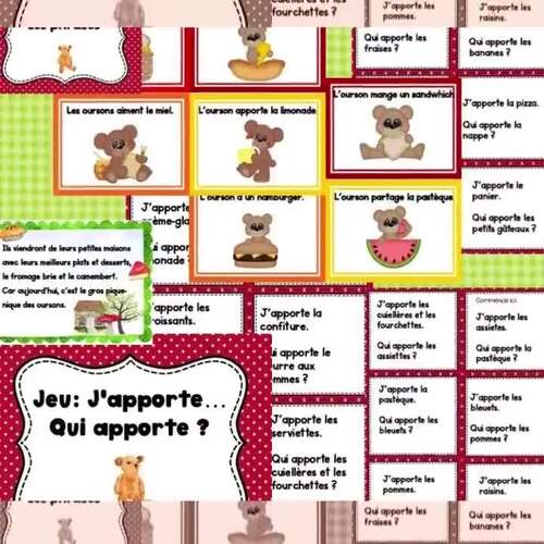 FRENCH lessons Bundle PICNIC SPRING Language activities and centres ...