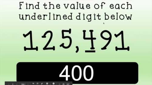 Value of Whole Numbers Google Classroom™ Digital Flash Cards {4.NBT.1}