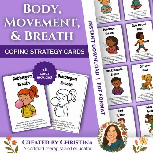 Emotion Regulation Coping Strategies for Kids (Body, Movement, and ...