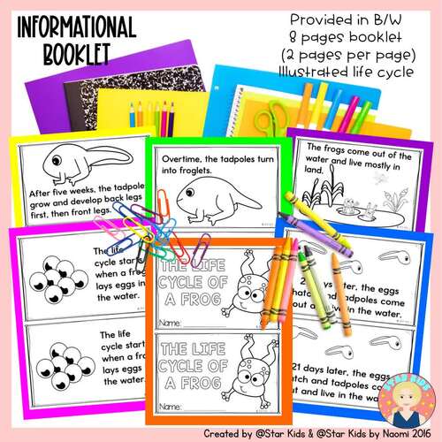 Life Cycle of a Frog | ELA and Science Printables for Kindergarten and ...