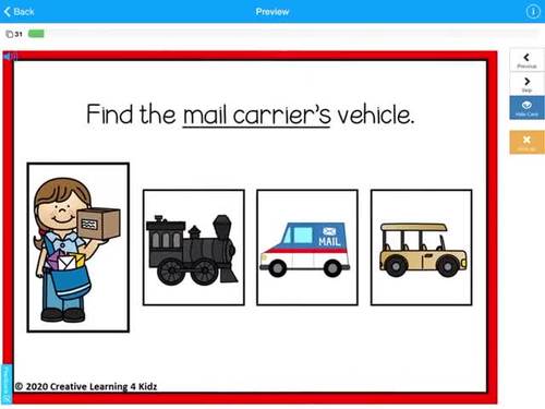 Find My Vehicle - Community Helpers Boom Cards for Distance Learning