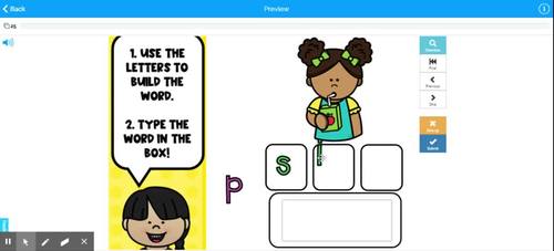 CVC Words Short i | Build & Type | Boom Cards | Distance Learning