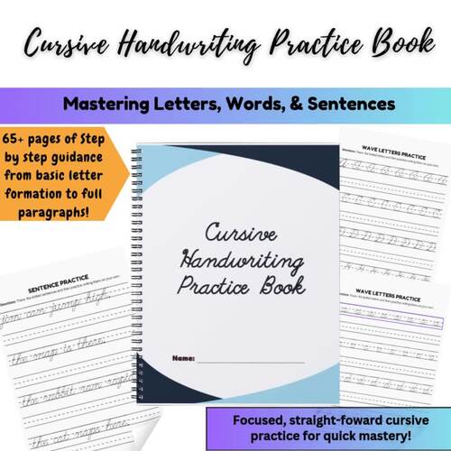 Cursive Handwriting Practice Book | Trace, Write & Master Cursive Letters
