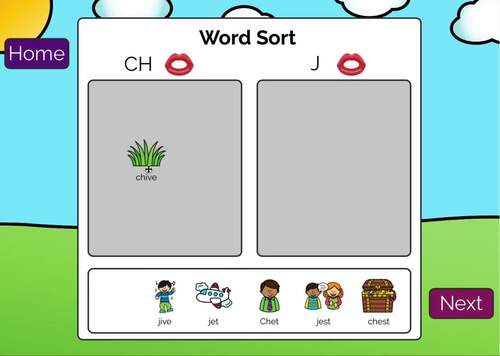 Prevocalic Voicing Minimal Pairs Activities CH J Boom Card Silly Sentences