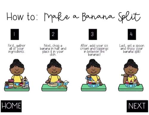 BOOM CARDS™ Elementary Mixed Language Goals (Banana Split Theme)