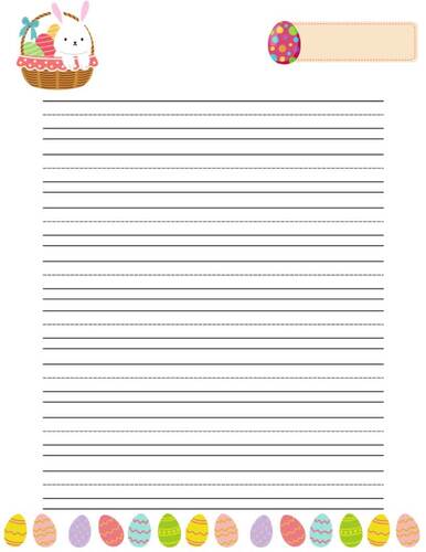 Easter Writing Paper for K–3 | Spring Writing Prompts & Printable Lined ...