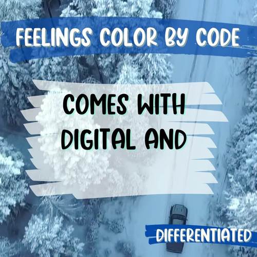 SALE Color by Code Feelings Winter Bundle Digital and Printable SEL