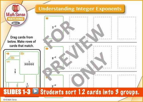 Understanding Integer Exponents DIGITAL MATCHING: 15 PPT / Google ...