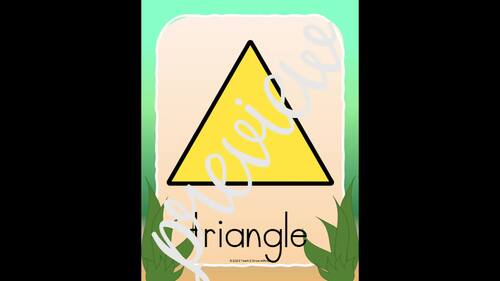 2D and 3D Shape Posters Under the Sea Ocean Theme Set 4 Classroom Decor