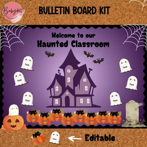 Haunted House Halloween Bulletin Board Kit | Classroom Decor Instant ...
