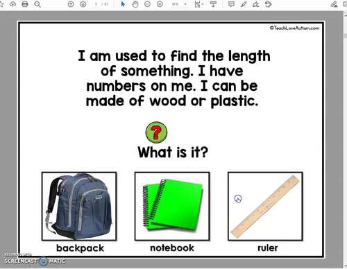 Wh Question WHAT Context Clues Digital Task Cards and Boom Cards