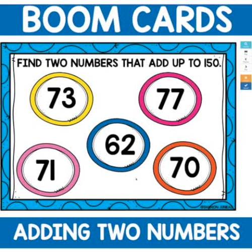 2 Digit Addition Boom Cards | Digital Task Cards | TpT