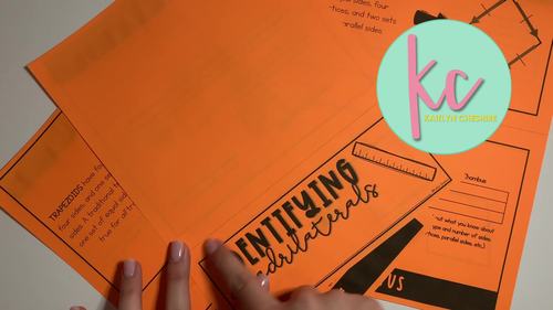 3rd Grade Quadrilaterals Flipbook by Kaitlyn Cheshire | TPT