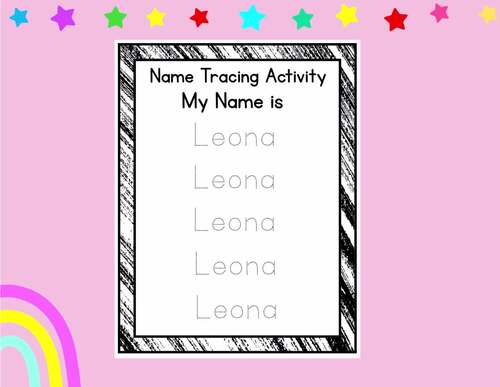 Printable Name Tracing Worksheets, Editable Name Tracing Worksheets for KG