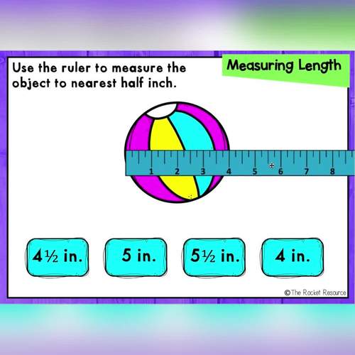 Measuring to the Nearest Half and Quarter Inch BOOM™ Cards | 3.MD.4