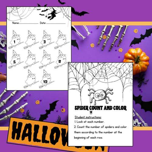 Halloween Math Worksheets for Kindergarten - Halloween Activities -October