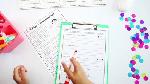 Ask & Answer Fiction Questions Reading Comprehension Unit RL.2.1 & RL.3.1