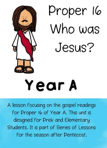 Who was Jesus? - Children's Church - Matthew 16:13-20 - Proper 16