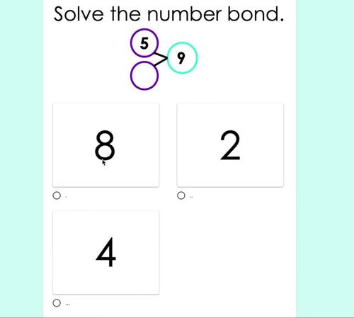 Number Bond Google Quiz Set by Fashion Craze Learning Days | TPT