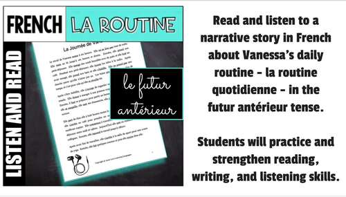 French Futur Antérieur La Routine Quotidienne Reading & Listening ...