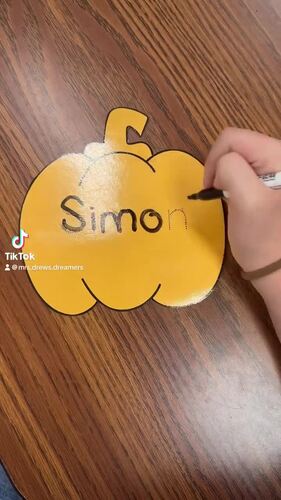 Name Tracing Template-October Pumpkins PreK & Kindergarten | TPT