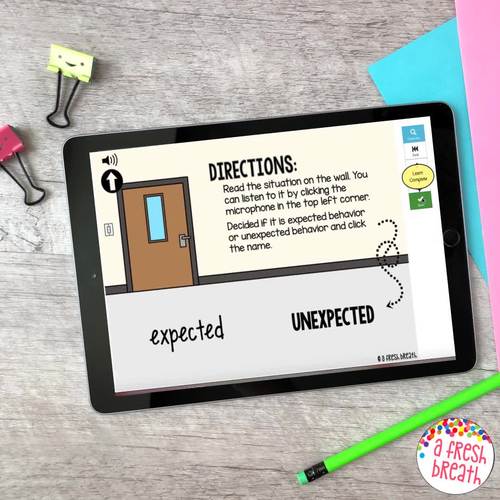 Expected Unexpected Behaviors Hall Boom Digital Task Cards | Distance ...