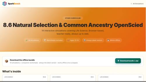 OpenSciEd 8.6 - Natural Selection & Common Ancestry — 14 Interactive ...