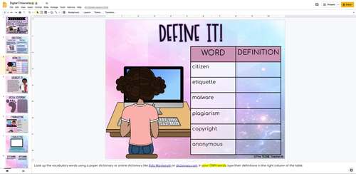 DIGITAL ACTIVITIES FOR DIGITAL CITIZENSHIP IN GOOGLE SLIDES™ | TPT