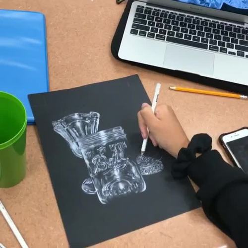 Art Drawing "Transparent Objects" Colored Pencil for Middle or High ...