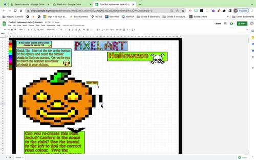 Halloween Pixel Art Bundle - 4 Digital Art Activities Google Sheets