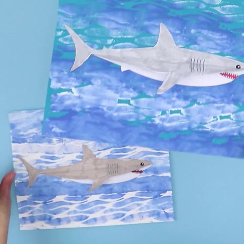 Great white shark craft by The Craft Train | TPT
