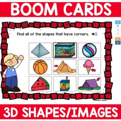 3D Shapes Kindergarten Boom Cards | Digital Task Cards | TPT