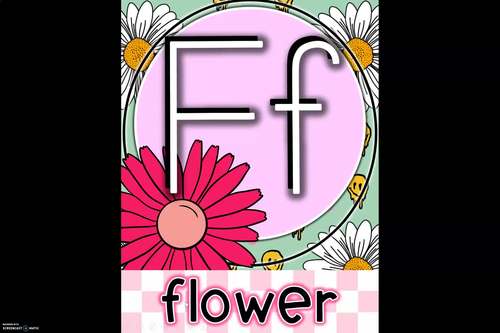 90's Western Disco Large ABC Posters by Julia's Colorful Classroom