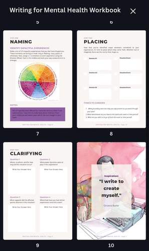 Writing for Mental Health Workbook by Aubrey ELA | TPT
