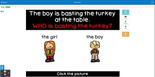 Thanksgiving BOOM Cards | Sentence Comprehension | WH Questions | TPT