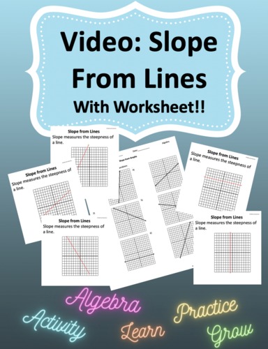 Video Lesson Slope From a Line by Math Lab Classroom | TPT