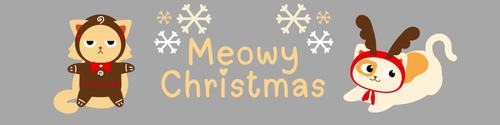 Meowy Christmas Google Classroom Banners (8 Animated & 8 Static)