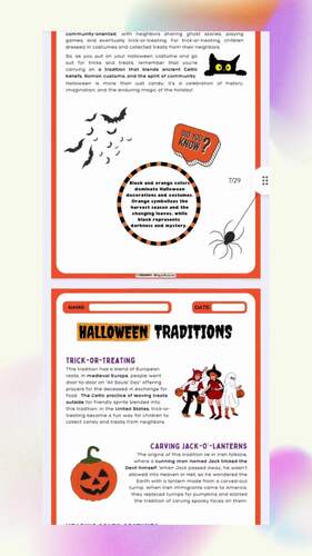 History of Halloween & Traditions | NO-PREP READING COMPREHENSION 5th ...