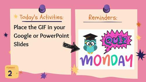 BUNDLE: Student Reflection, Animated Quiz Day Gif, Test Reminder, Test Day