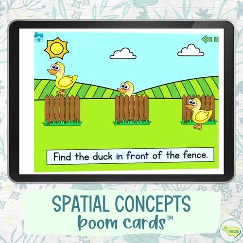 Farm Spatial Concepts Boom Cards™ In Front Behind Next To Between