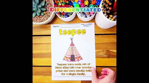 Native American Homes Worksheet Activities, Emergent Reader & Coloring ...