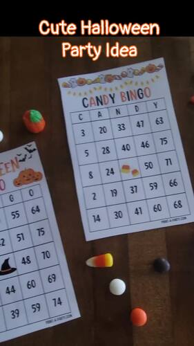 Candy Corn Bingo Game - 50 Unique Cards and Call Sheets by PrintAParty