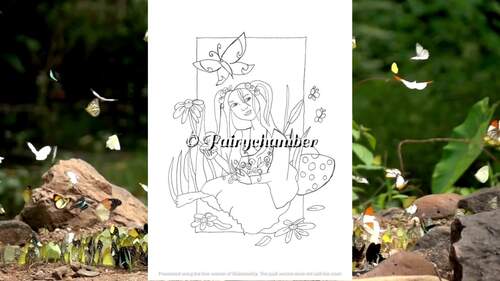 Easter Surprise Fairy Coloring Page For Kids And Adults Fantasy & Whimsical